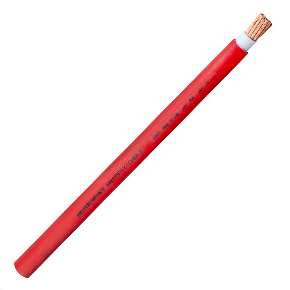 2/0 Red Motorsport Battery Cable | In Stock At Prowireusa.com