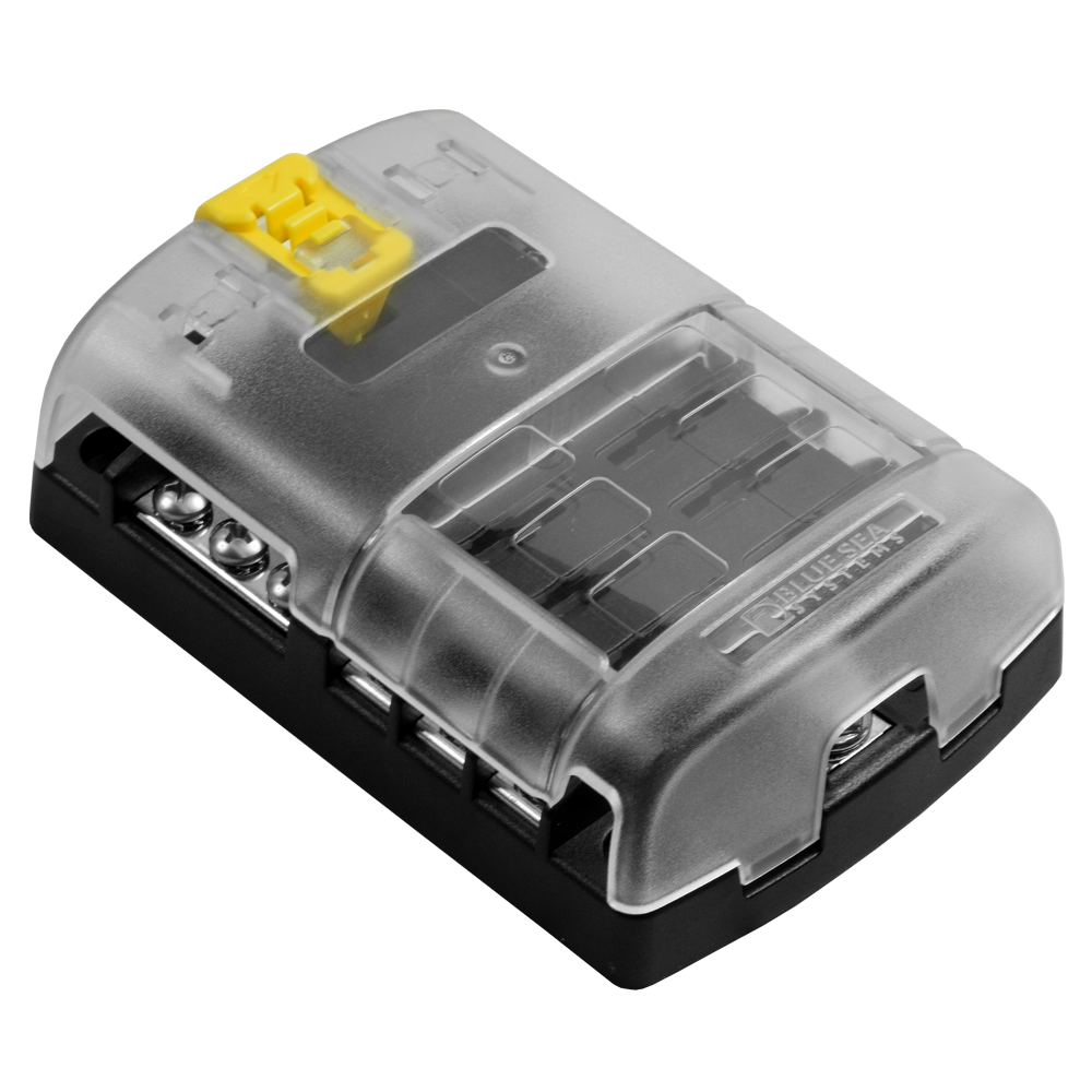 Blue Seas Systems|5025|ST Blade Fuse Block - 6 Circuits with Negative ...