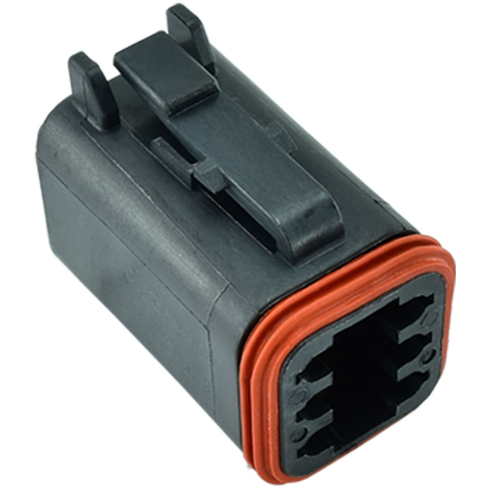 DT 6 Way Plug Kit Solid Nickle 16-14 Black