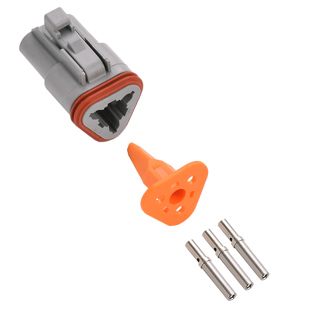 DT 3 Pin Plug Kit Solid Nickle