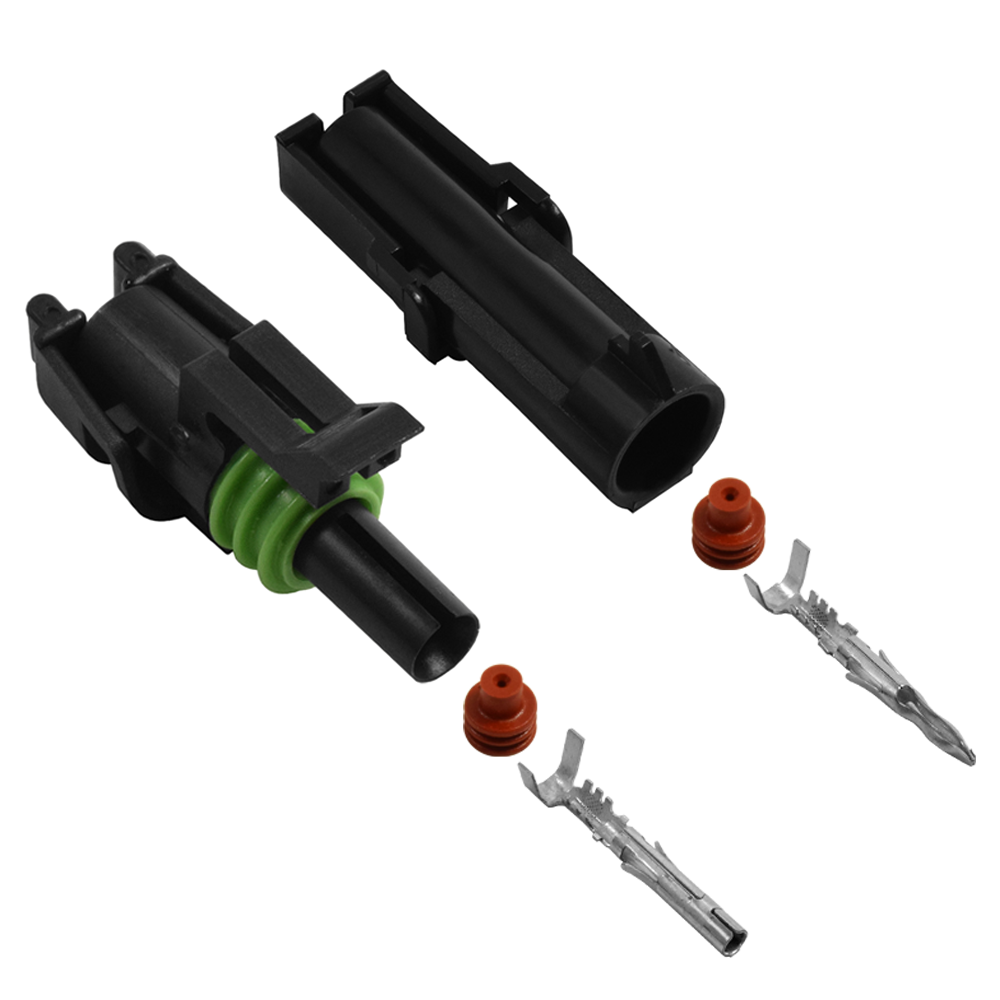 Weather Pack 1 Pin Connector Kit 22-18 Ga